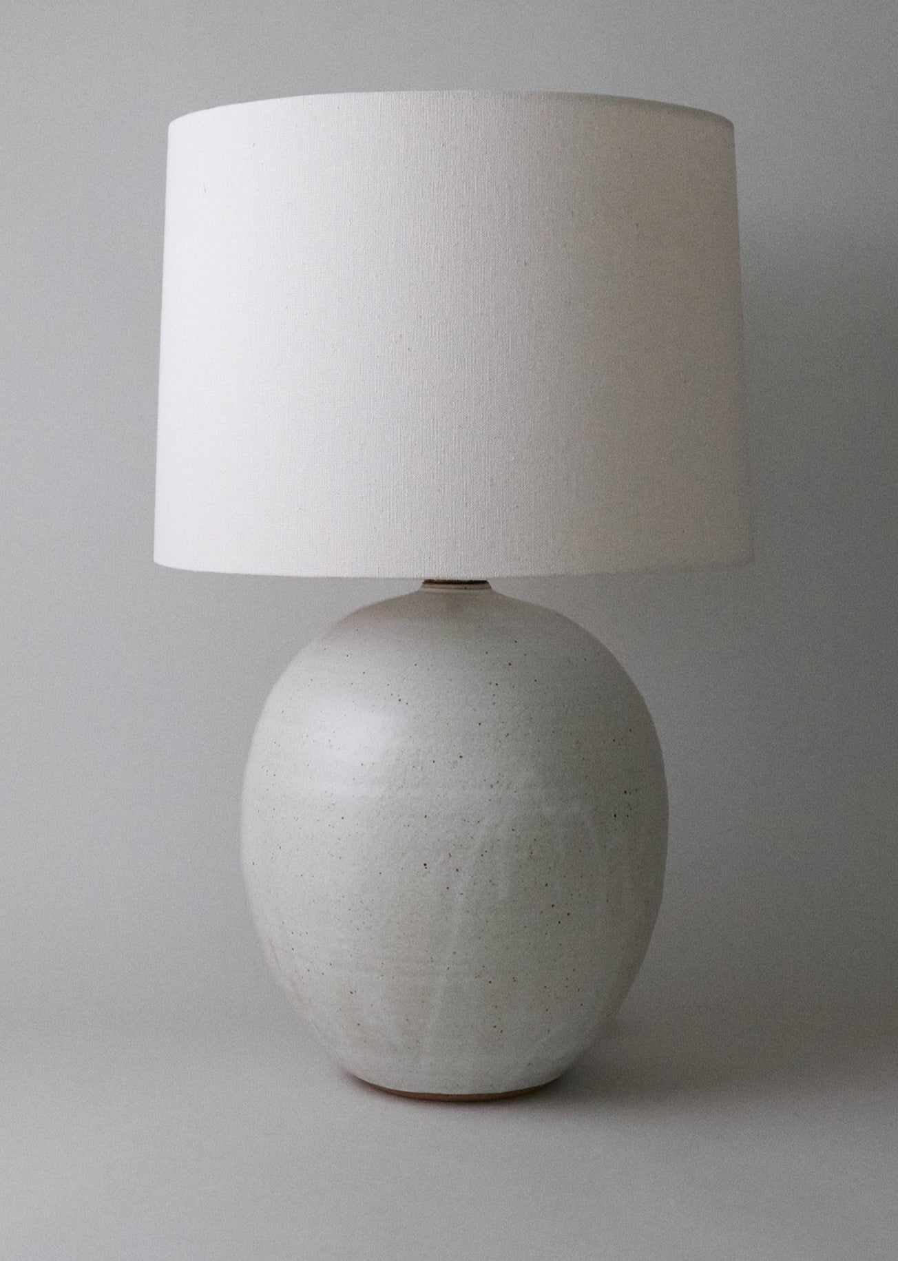 Large Orb Lamp in Flecked Ivory - Victoria Morris Pottery